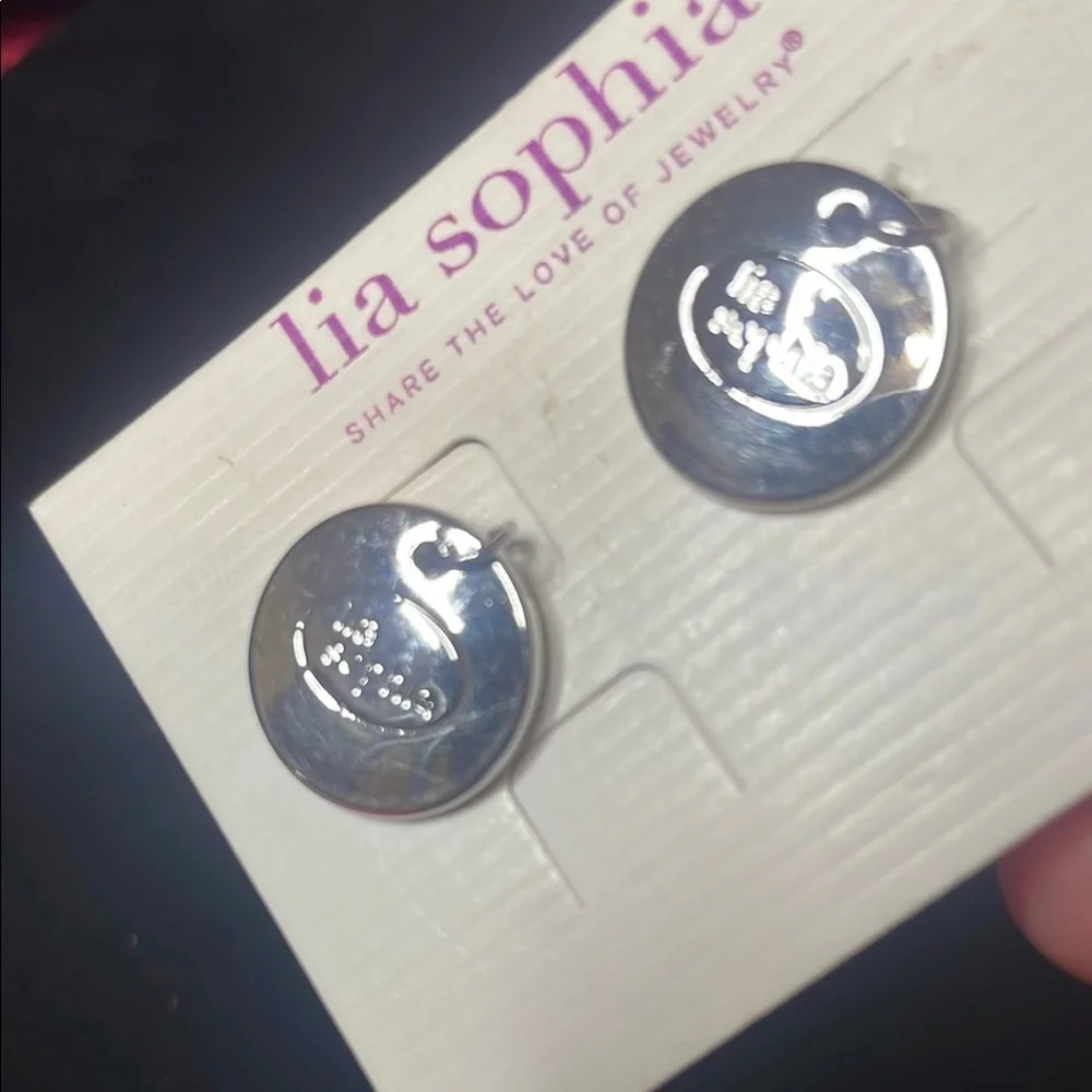 Lia Sophia | Jewelry | Lia Sophia Silver And Gold Heart Earrings | Poshmark